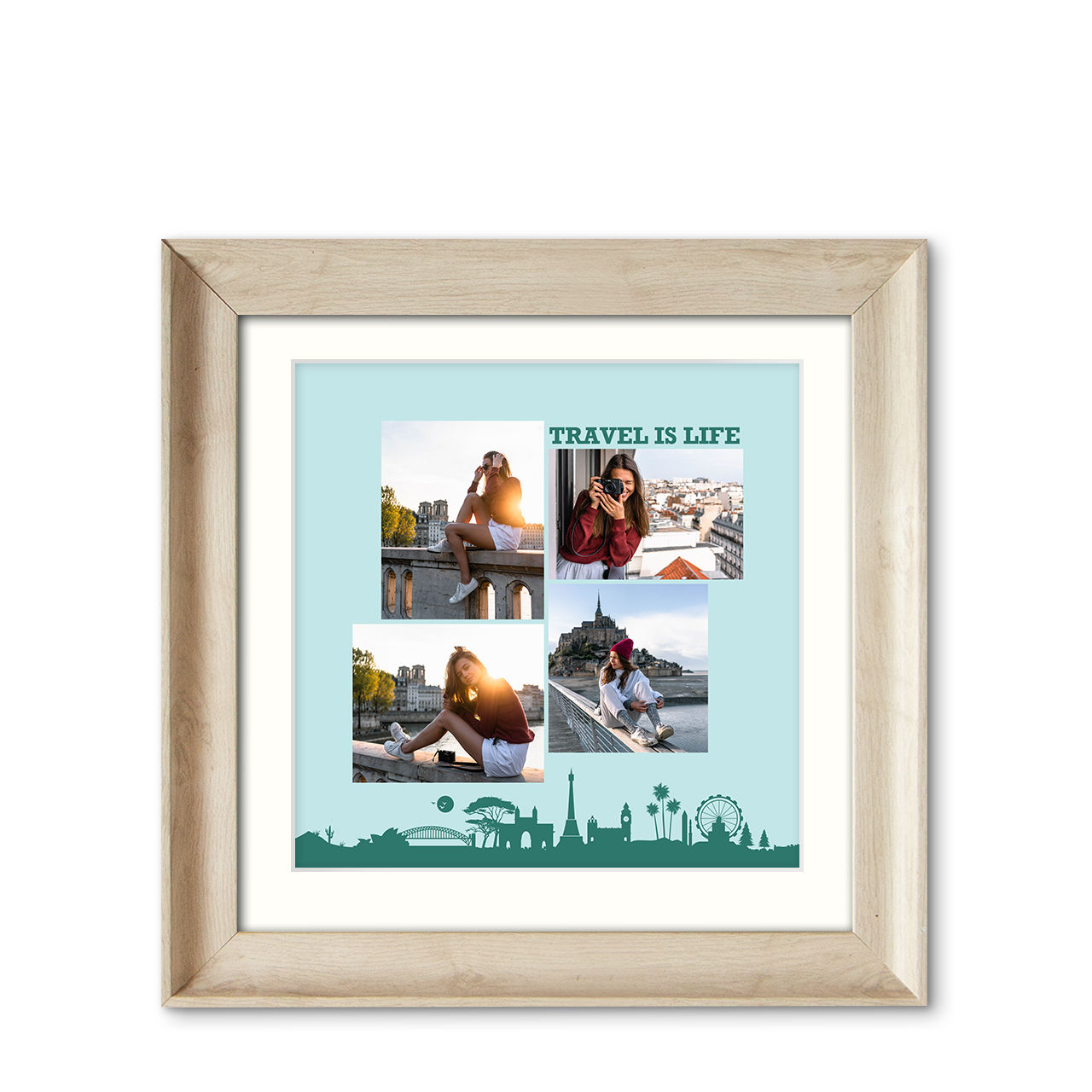 World Explorer Natural Wood Frames | Zoomin