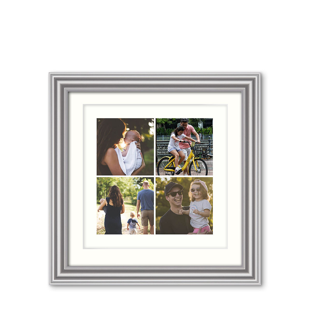 4-Photo Grid Premium Vintage Vibe Photo Frame | Zoomin